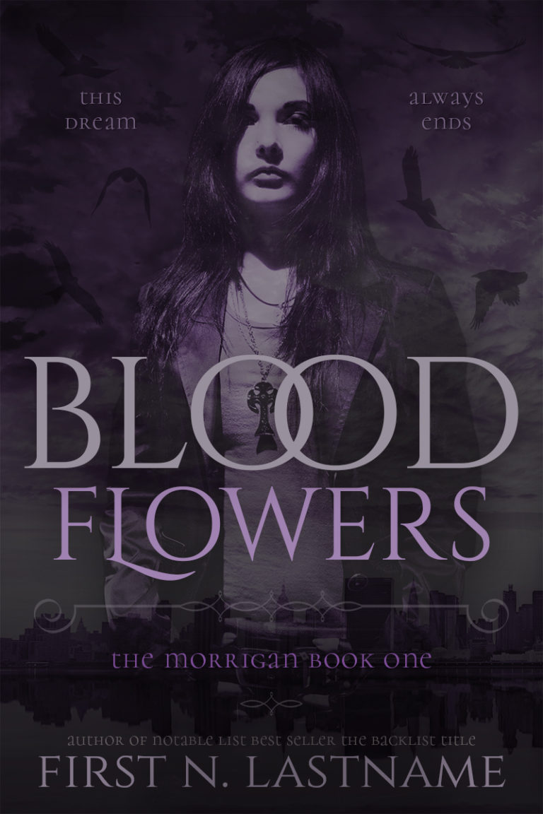 Gothic Urban Fantasy Premade Book Cover: Bloodflowers